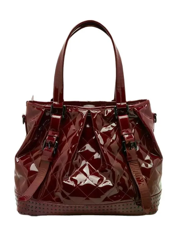 Burberry Lowry Quilted Tote Bag - Red