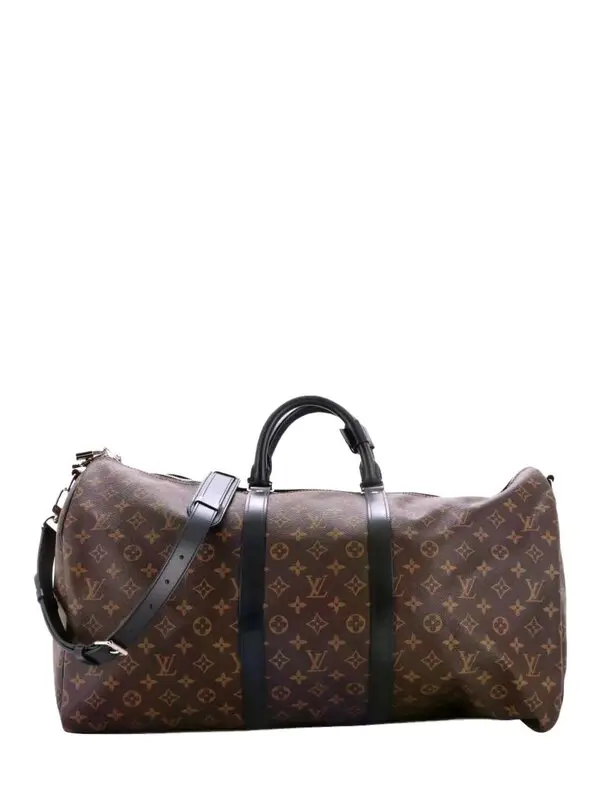 LOUIS VUITTON Keepall Bandouliere 55 Travel Bag - Black