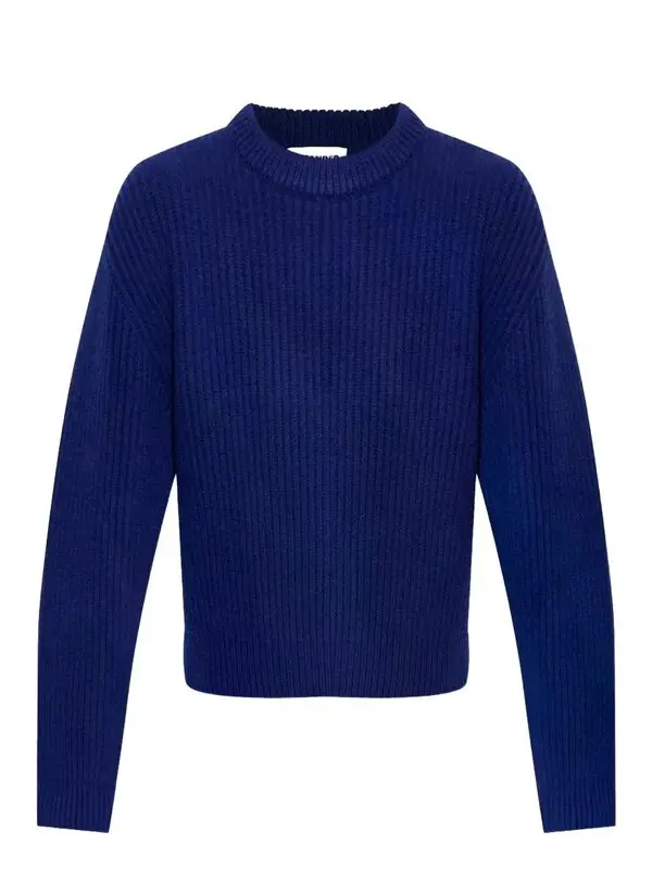 JIL SANDER Ribbed Wool Sweater - Blue