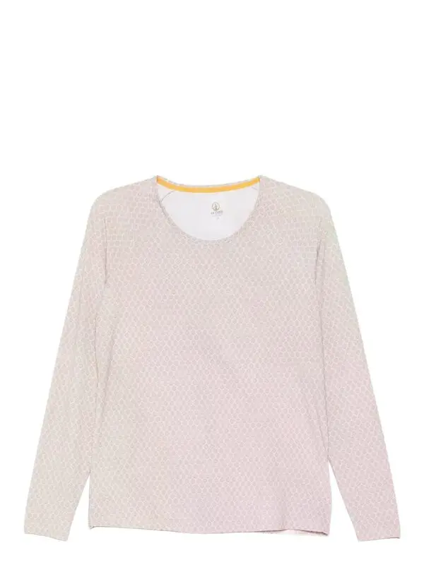 PIP STUDIO Leaf Print Raglan Sleeve T-shirt - Neutrals
