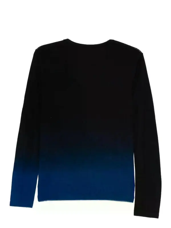 Y’s Ombré-effect Crew Neck Sweater - Black