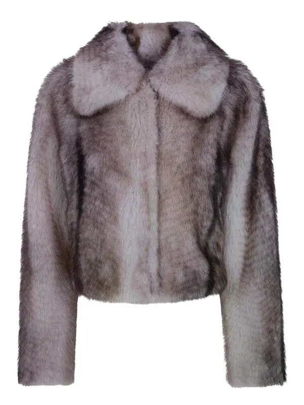 TWINSET Faux-fur Animal Shade Coat - Brown