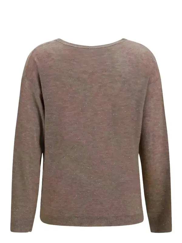 Fabiana Filippi Sequin-embellished Crew Neck Sweater - Brown