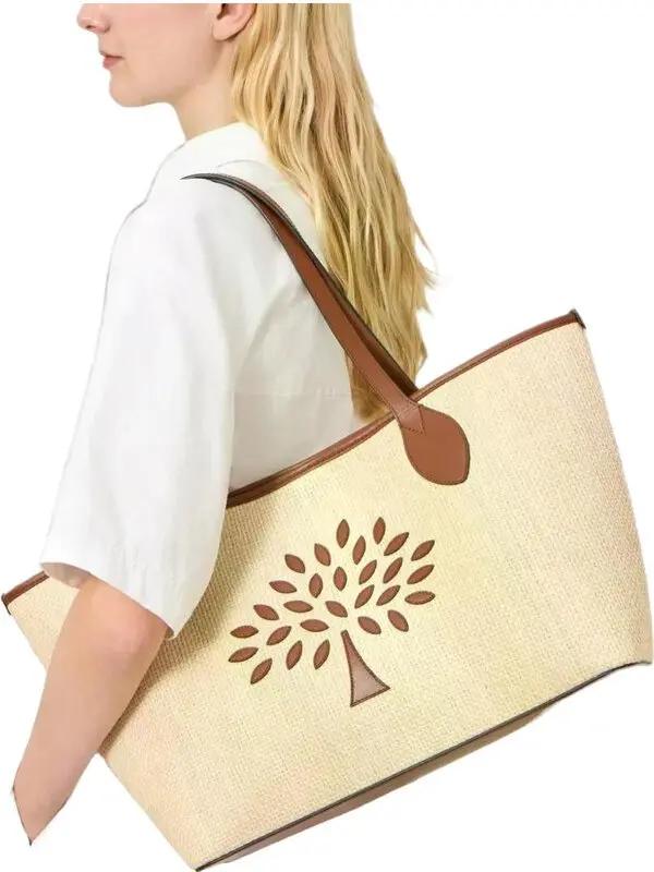 Mulberry Woven Tote Bag - Neutrals