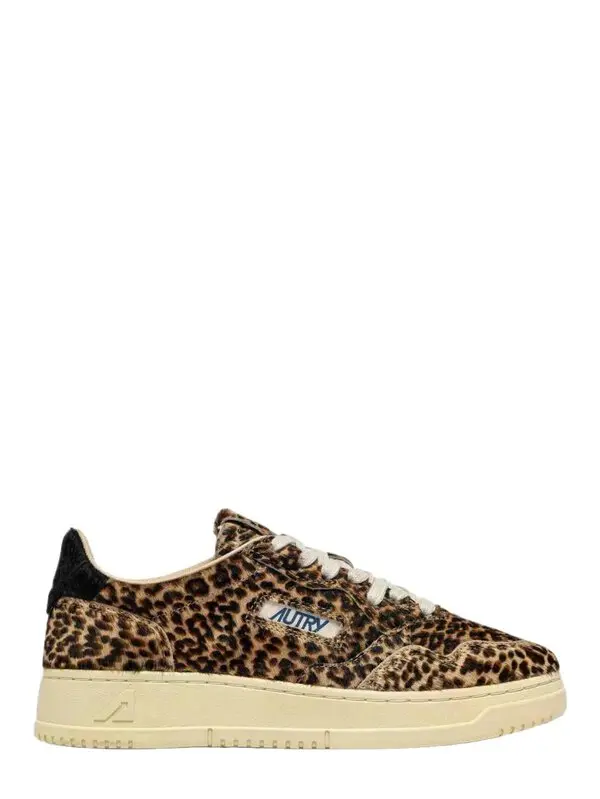 AUTRY Medalist Easeknit Sneakers With Leopard Print - Neutrals