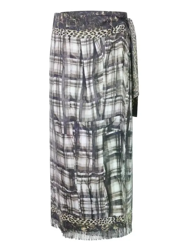 PIERRE-LOUIS MASCIA Fringed Midi Skirt - Black