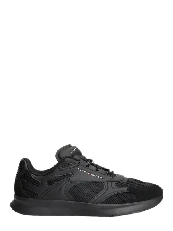 Tommy Hilfiger Paneled Lace-up Sneakers - Black