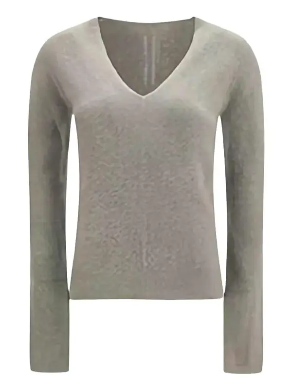Rick Owens V-neck Long-sleeve Sweater - Grey