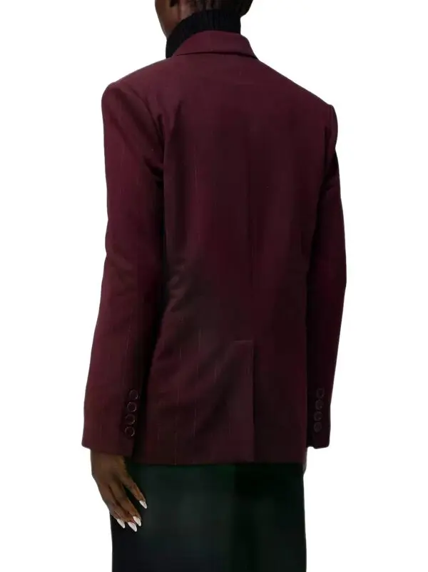 HANITA Double-breasted Pinstriped Blazer - Red