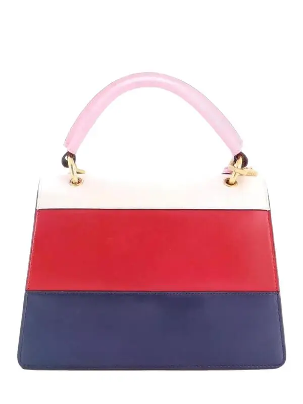 Gucci Queen Margaret Colorblock Leather Satchel - Blue