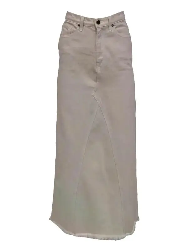 Khaite Raw Edge Trim Maxi Skirt - Neutrals