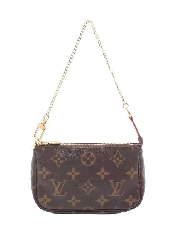 LOUIS VUITTON Monogram Mini Pochette Accessoires Handbag - Brown