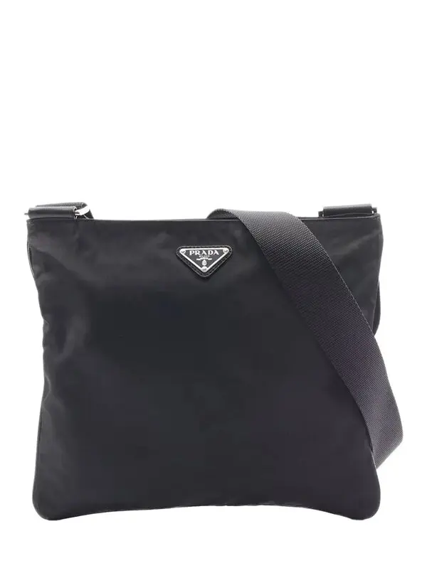 Prada 2013-2026 Tessuto Zip Top Crossbody Bag - Black