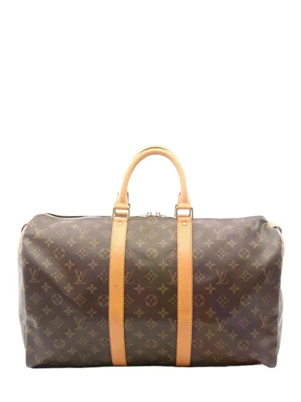 LOUIS VUITTON 2005 Monogram Keepall 45 Travel Bag - Brown