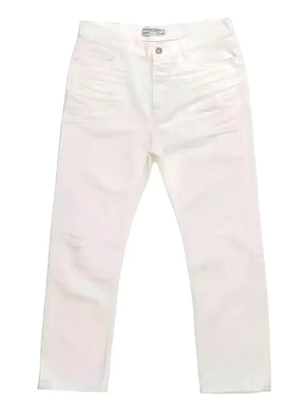 HTC LOS ANGELES Distressed Loose-fit Jeans - White