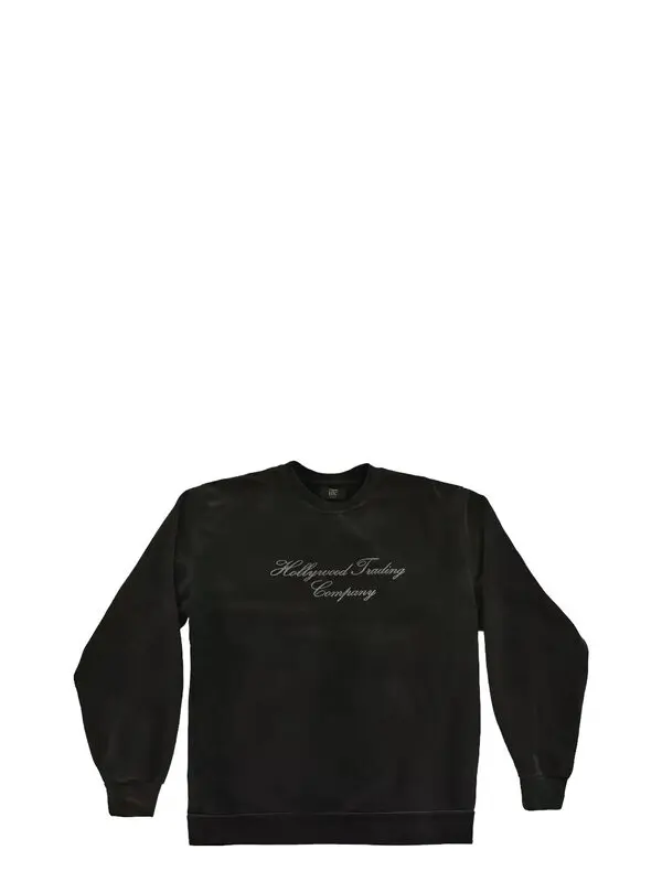 HTC LOS ANGELES Logo Print Crewneck Sweatshirt - Black