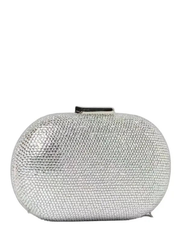 TWENTY FOURHAITCH Sunrise Crystal-embellished Mini Clutch Bag - Silver