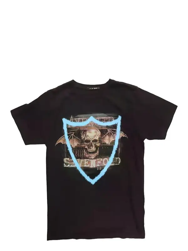 HTC LOS ANGELES Sevenfold Graphic-print T-shirt - Black
