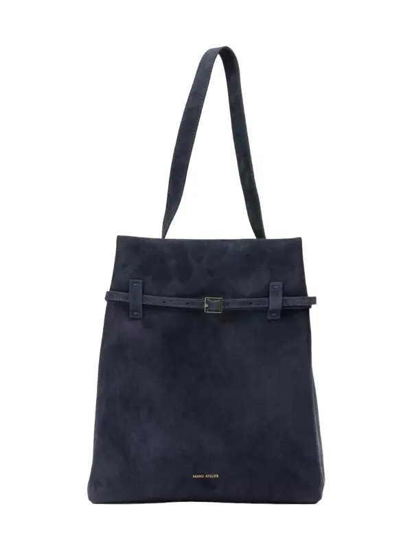 Manu Atelier Suede Tote Bag - Blue