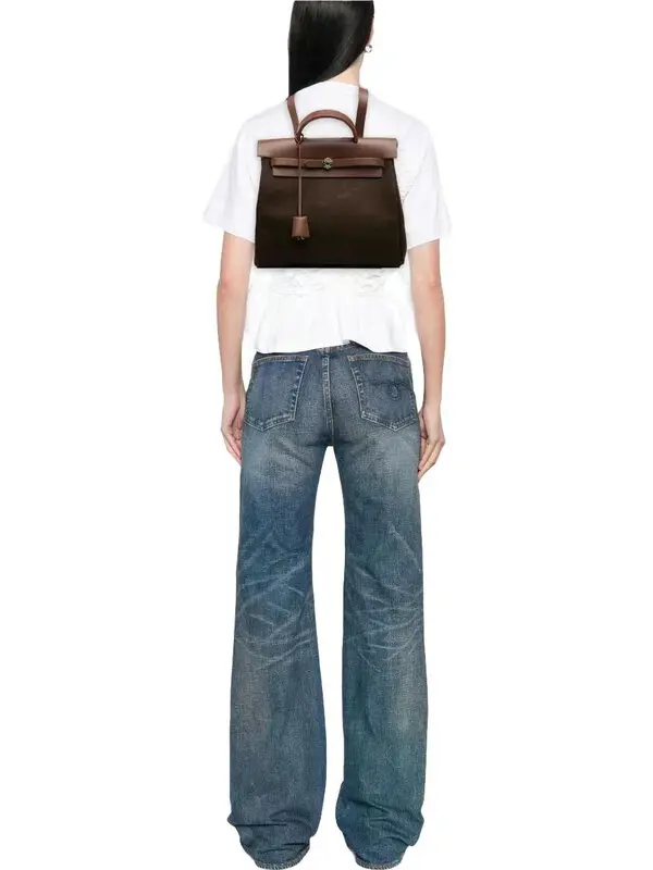 Hermès 2003 Toile Herbag Pm Backpack - Brown