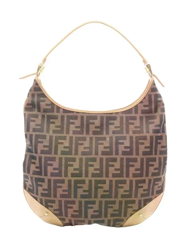 Fendi Zucca Canvas Hobo Bag - Brown