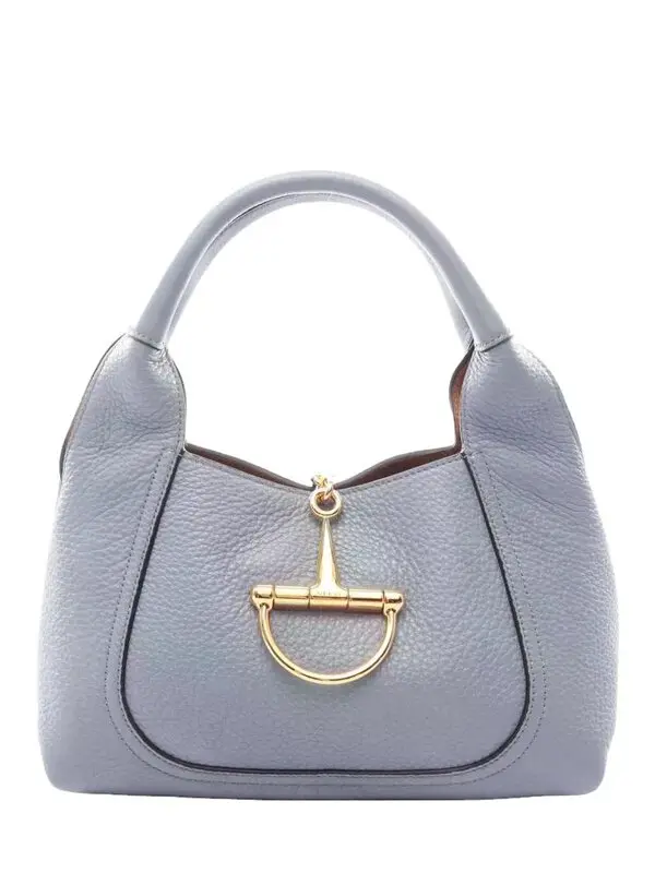 Gucci Maxi Grained Calfskin Softbit Hobo Bag - Blue