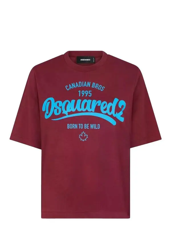 Dsquared2 Canadian Bros 1995" Logo Print T-shirt - Red