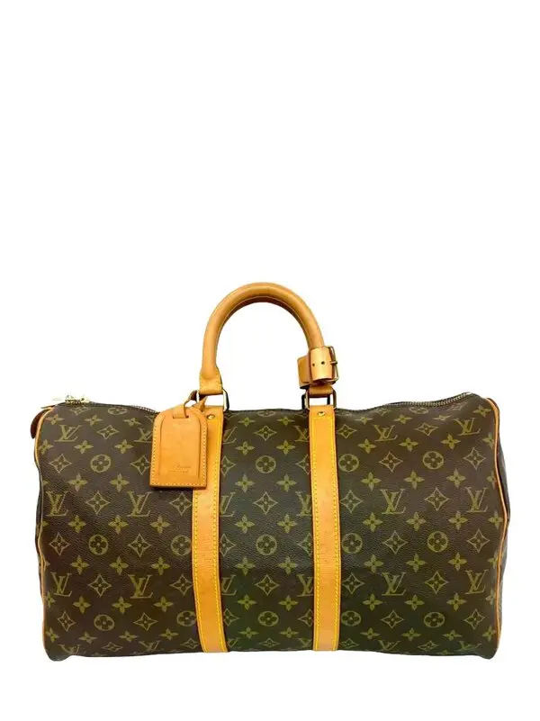 LOUIS VUITTON 1985 Monogram Keepall 45 Travel Bag - Brown
