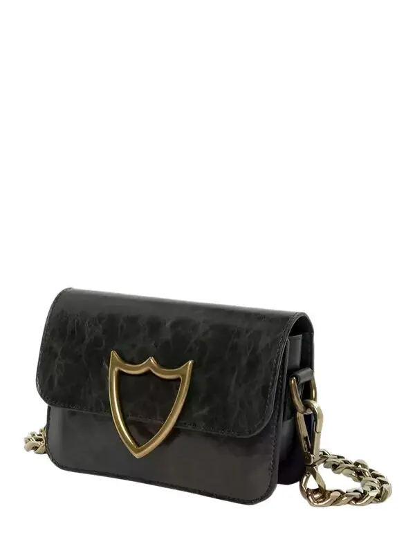 HTC LOS ANGELES Mini Shoulder Bag With Logo Plaque - Black