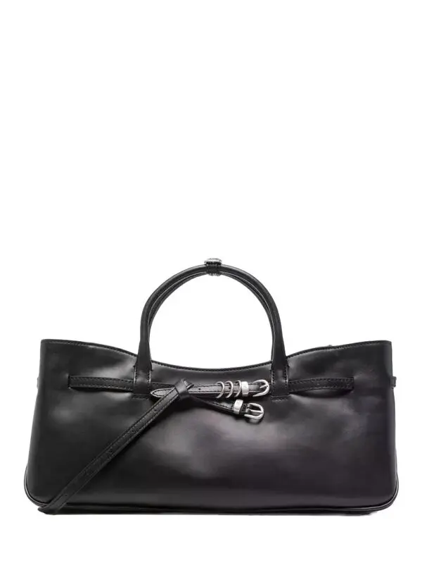 MARGESHERWOOD Leather Tote Bag With Belt Detail - Black