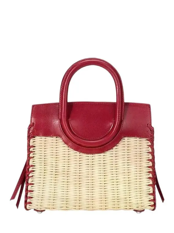 Staud Maude Mini Wicker Tote Bag - Neutrals