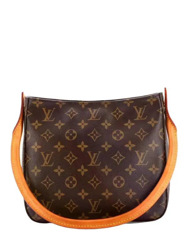 LOUIS VUITTON Looping Handbag Monogram Canvas Mm Satchel - Brown