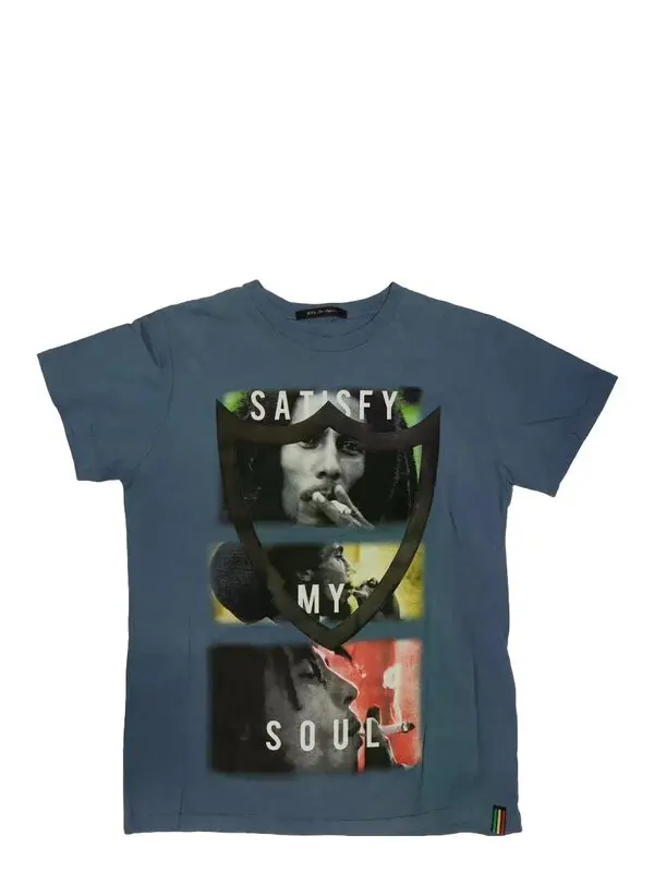 HTC LOS ANGELES Graphic Print T-shirt - Blue