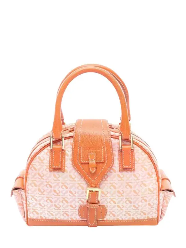 Loewe Small Anagram Canvas Bowling Bag Handbag - Orange