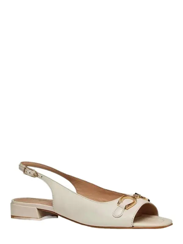 Geox Eraklia Horsebit Detail Slingback Sandals - Neutrals