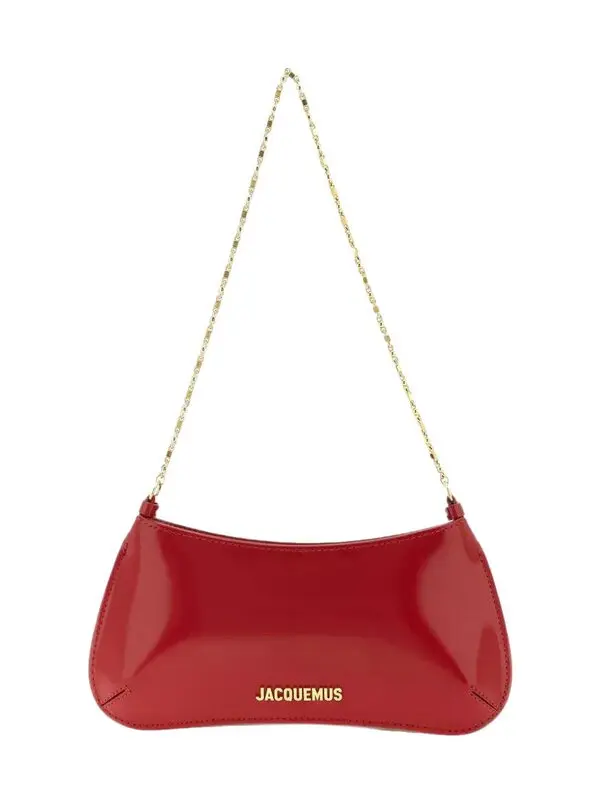 Jacquemus Small Bisou Chaine Leather Shoulder Bag - Red