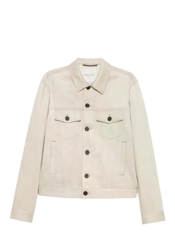 Jacob Cohen Twill Trucker Jacket - Neutrals