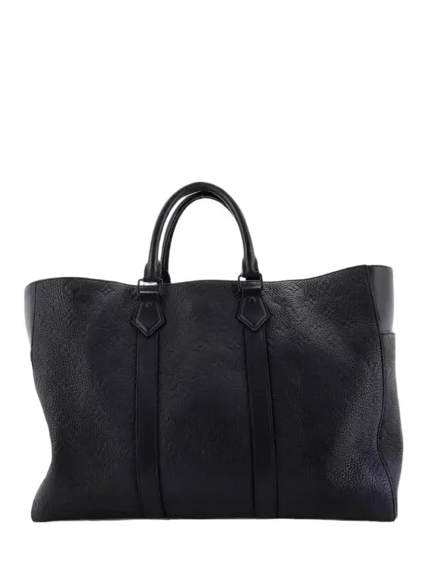 LOUIS VUITTON Sac Plat 24h Monogram Taurillon Leather Shoulder Bag - Black