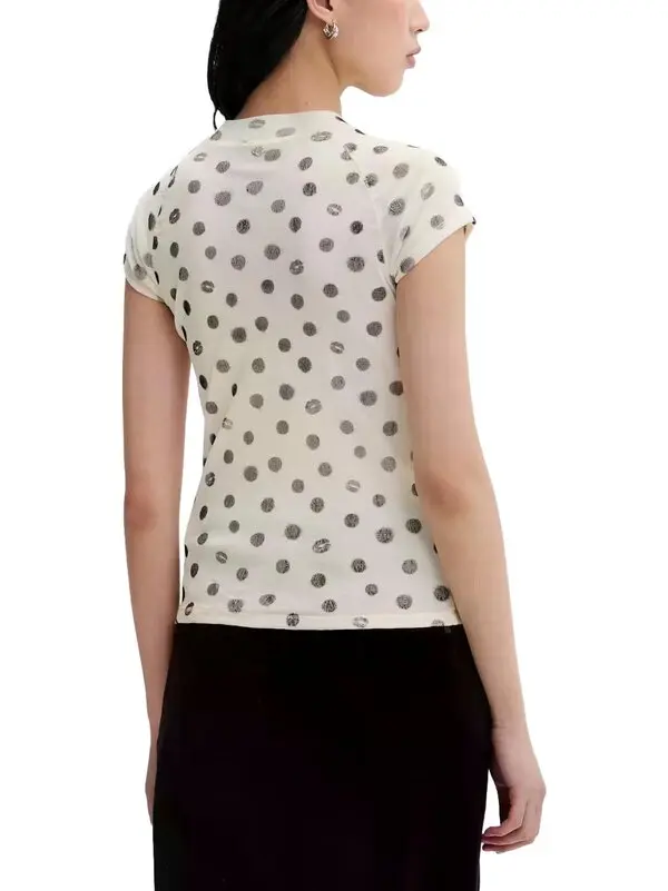 Miss Sixty Polka-dot Lip-print Raglan T-shirt - Neutrals