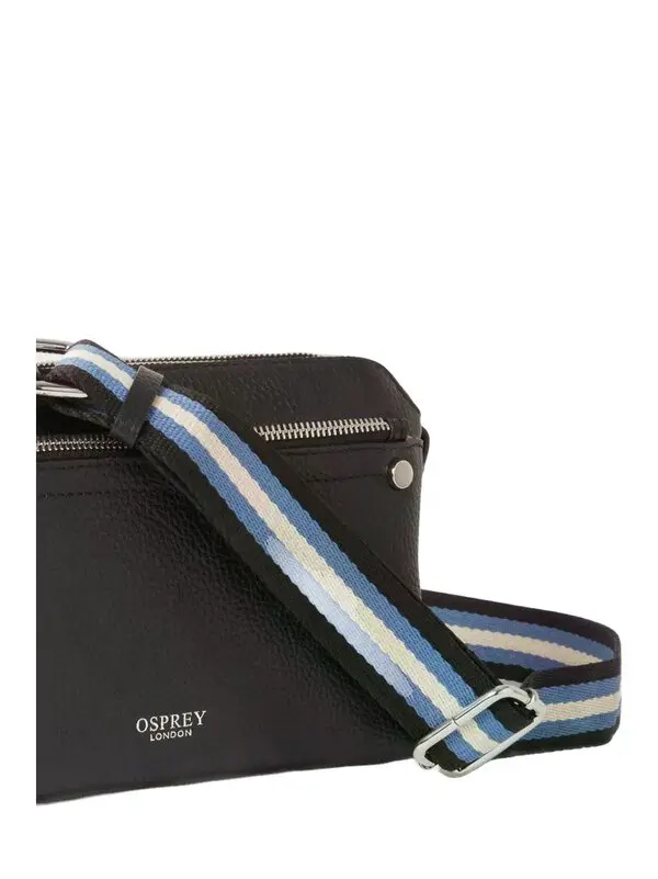 OSPREY London Stella Grainy Leather Cross-body Bag - Black