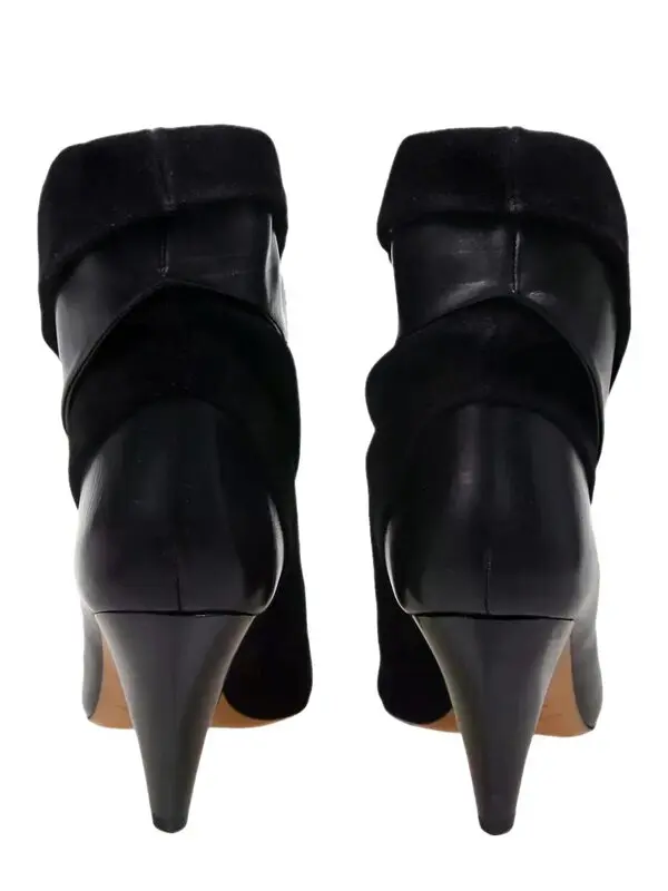 Isabel Marant Étoile Panelled Pointed-toe Ankle Boots - Black