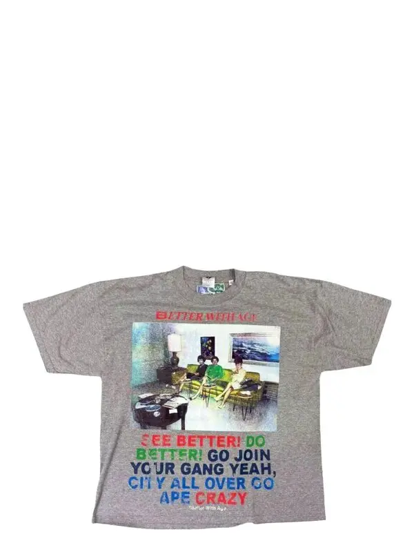 BETTER WITH AGE Graphic-print T-shirt - Grey