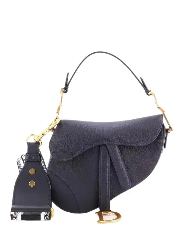 Dior Saddle Handbag With Strap - Black