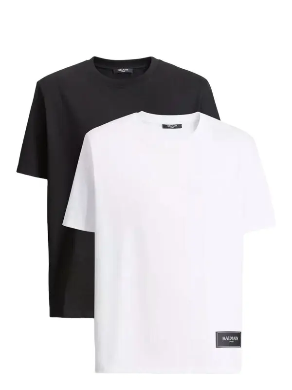 Balmain T-shirts Set Of Two - Black