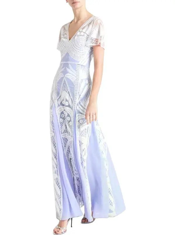 TEMPERLEY LONDON Giselle Embroidered Gown - Blue