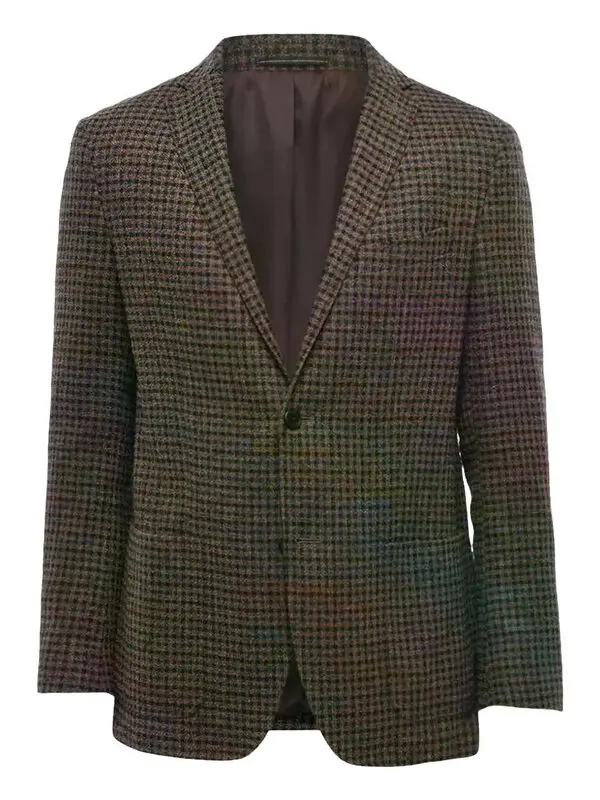 Corneliani Check-pattern Single-breasted Blazer - Brown