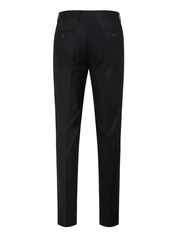 Corneliani Concealed-closure Wool Trousers - Black