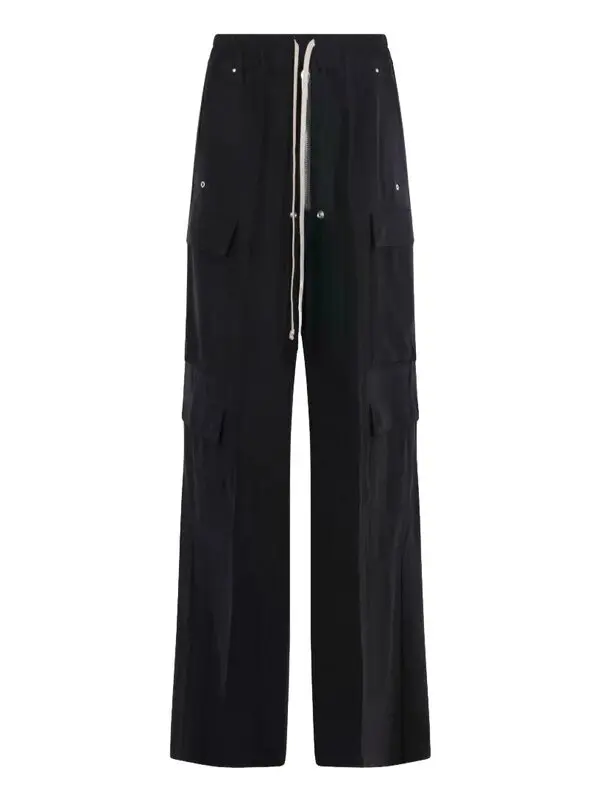 Rick Owens Cargo Belas Wide Leg Pants - Black