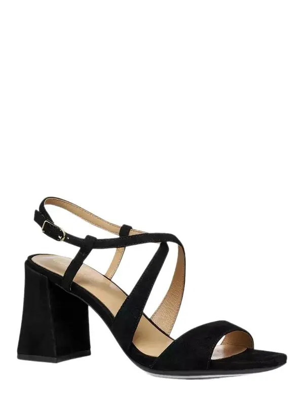 Geox Crossover-strap Heeled Sandals - Black