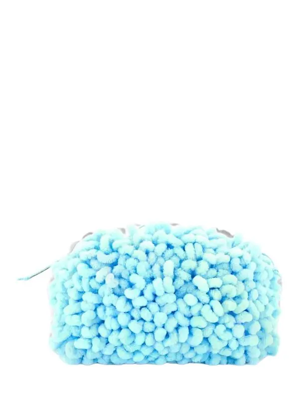 Bottega Veneta The Wave Pouch Twisted Chenille Teen Crossbody Bag - Blue